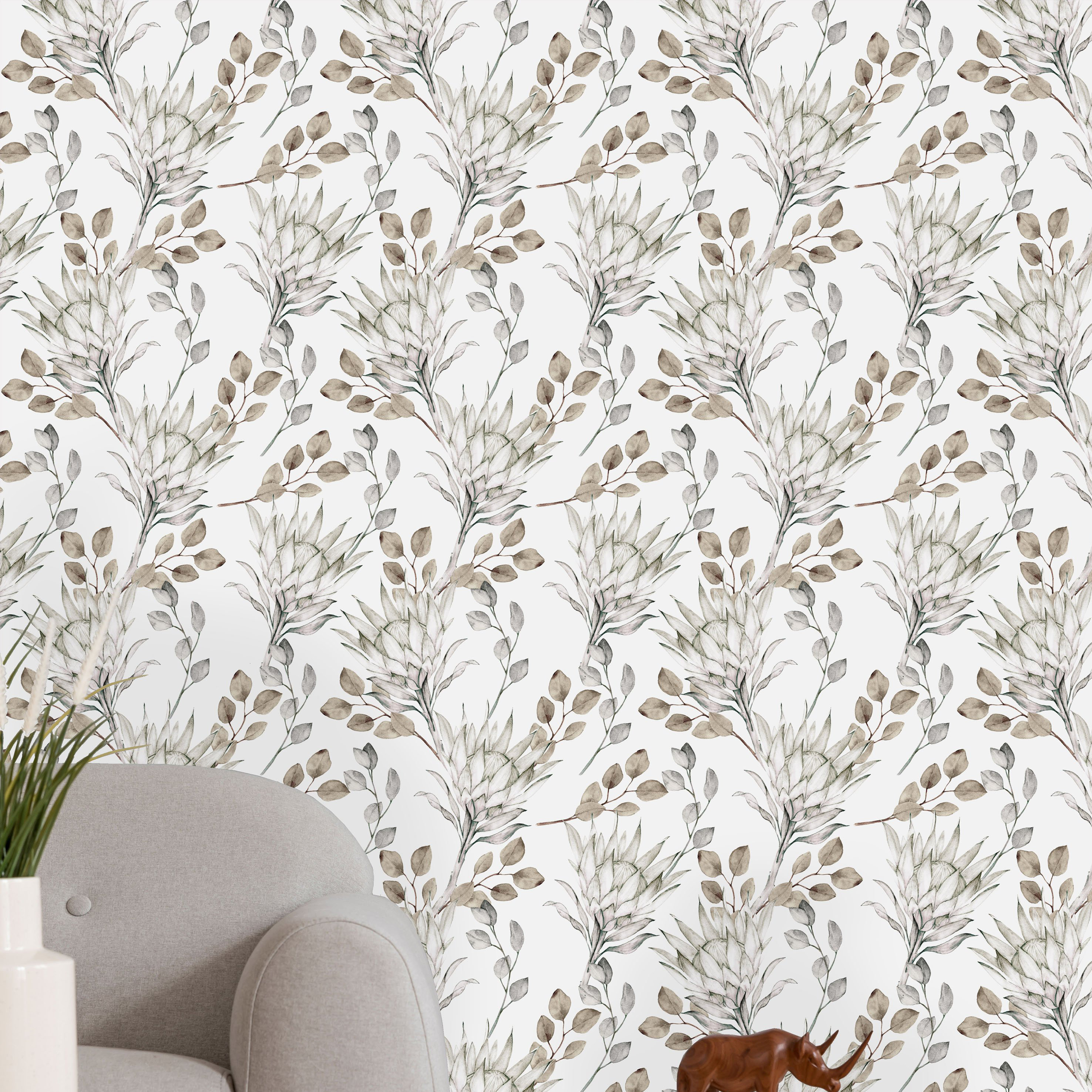 Wildon Home® Punxsutawney Protea Peel and Stick Wallpaper Roll | Wayfair