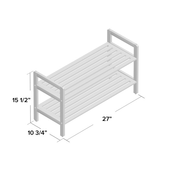 Rebrilliant 2-Tier Shoe Rack & Reviews | Wayfair