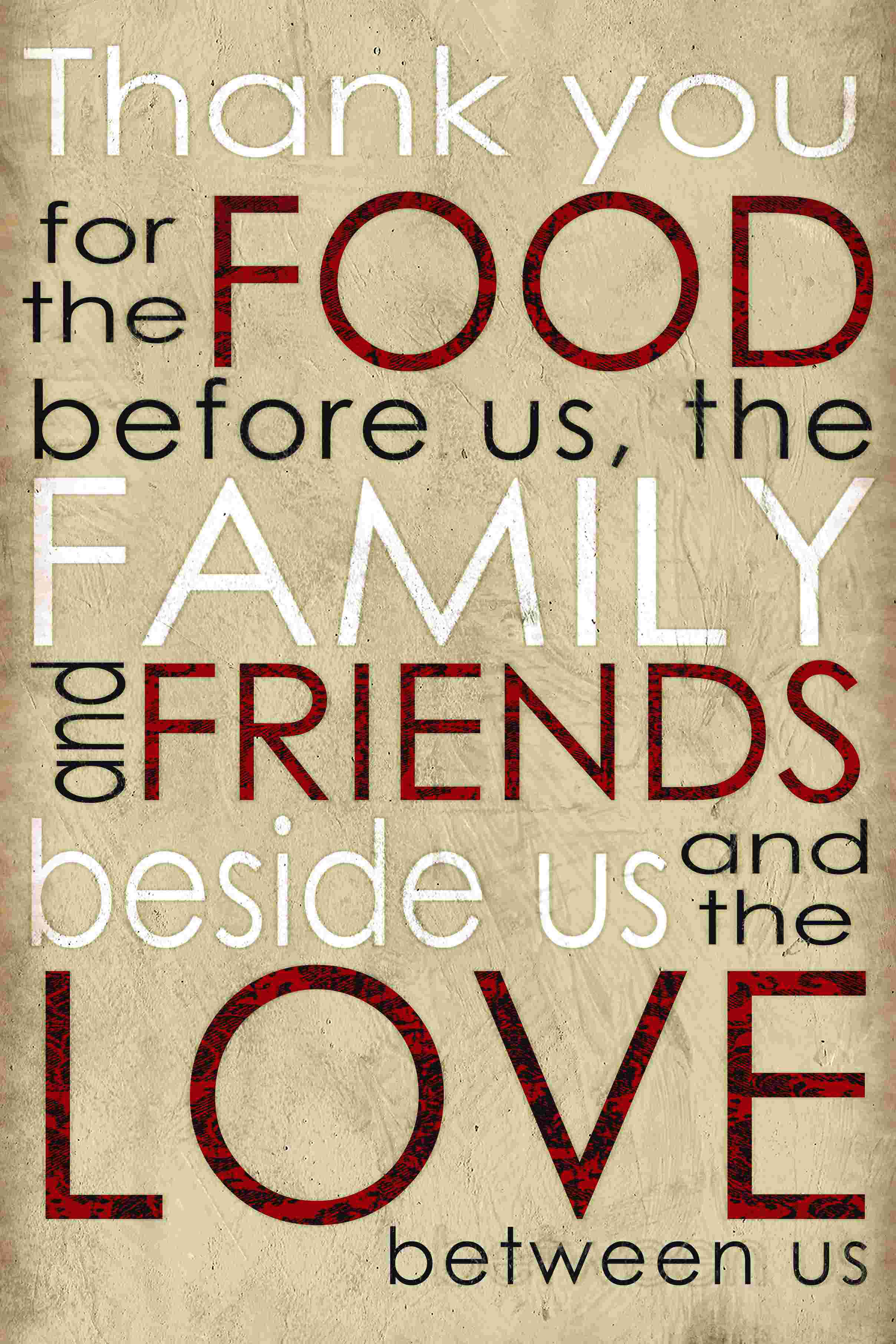 Trinx Food Family Friends - Wrapped Canvas Graphic Art | Wayfair