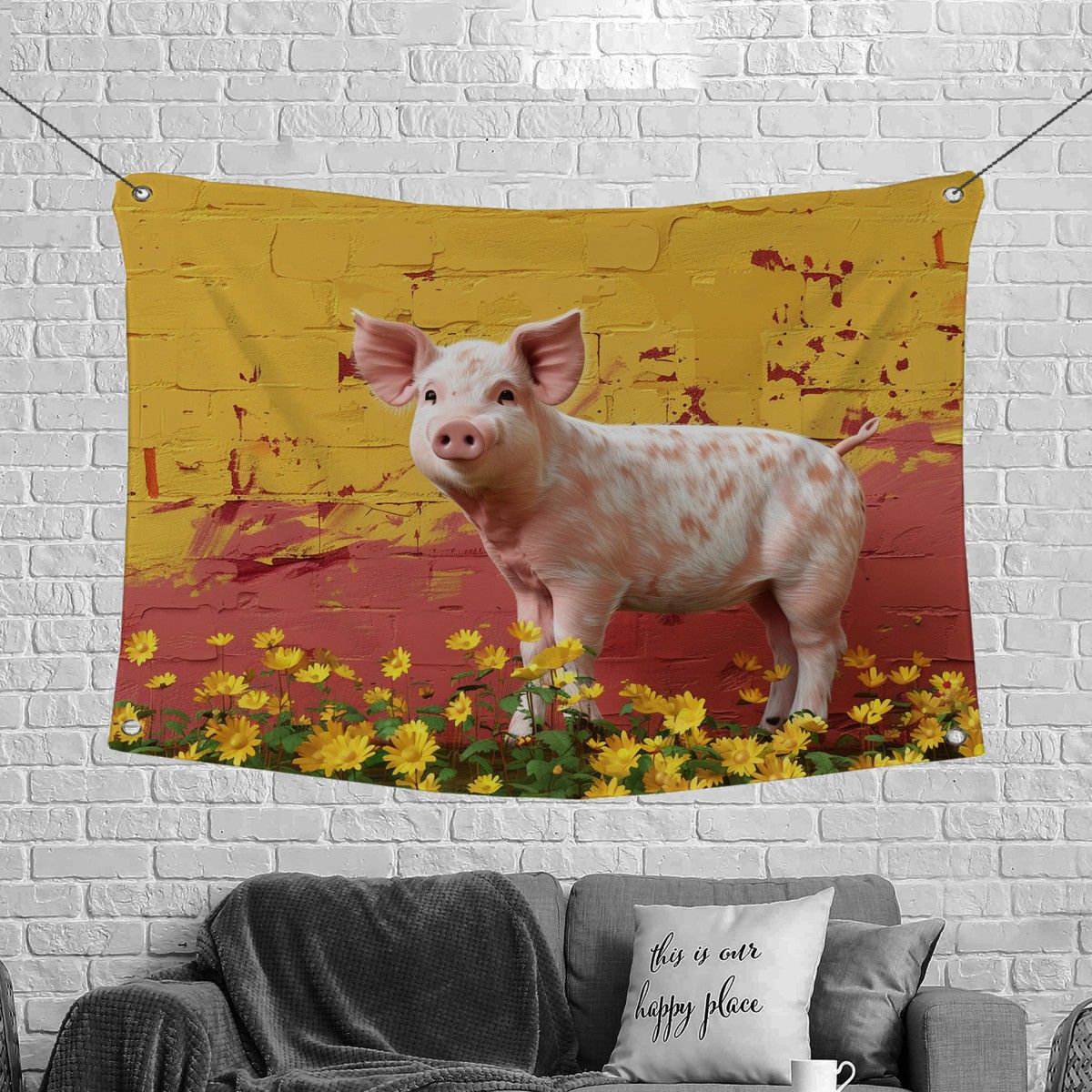 VisionDecor Plain Weave Muslin Microfiber Fabric Tapestry | Wayfair