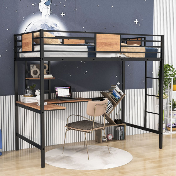 17 Stories Kids Twin Loft Bed | Wayfair