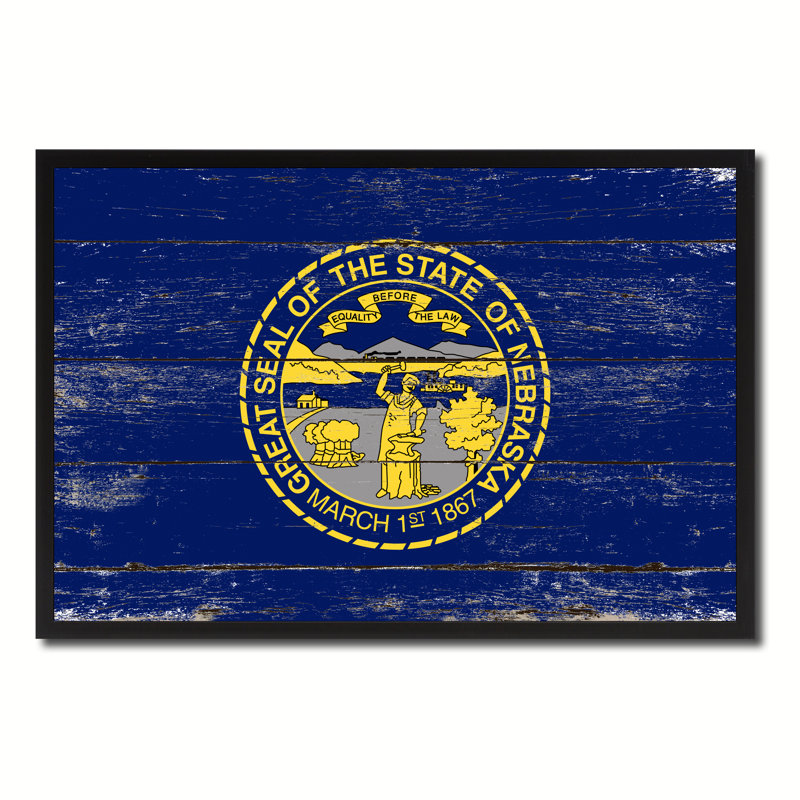 Spot Color Art Nebraska State Flag Canvas Print, 22x29 | Wayfair