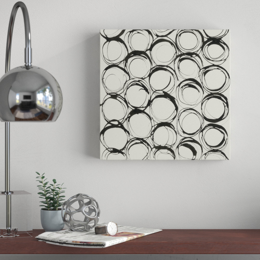 Orren Ellis 'Graphics IX' Watercolor Painting Print on Wrapped Canvas ...