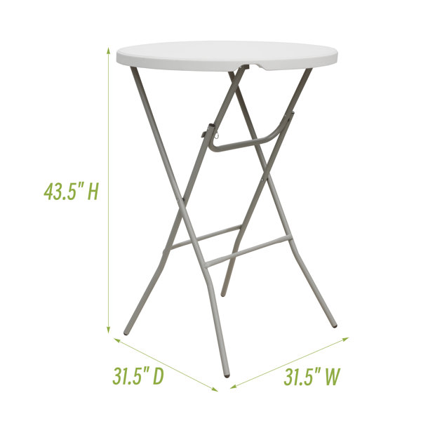 Brosisincorp 32 Inch Round Plastic Bar Height Folding Event High ...