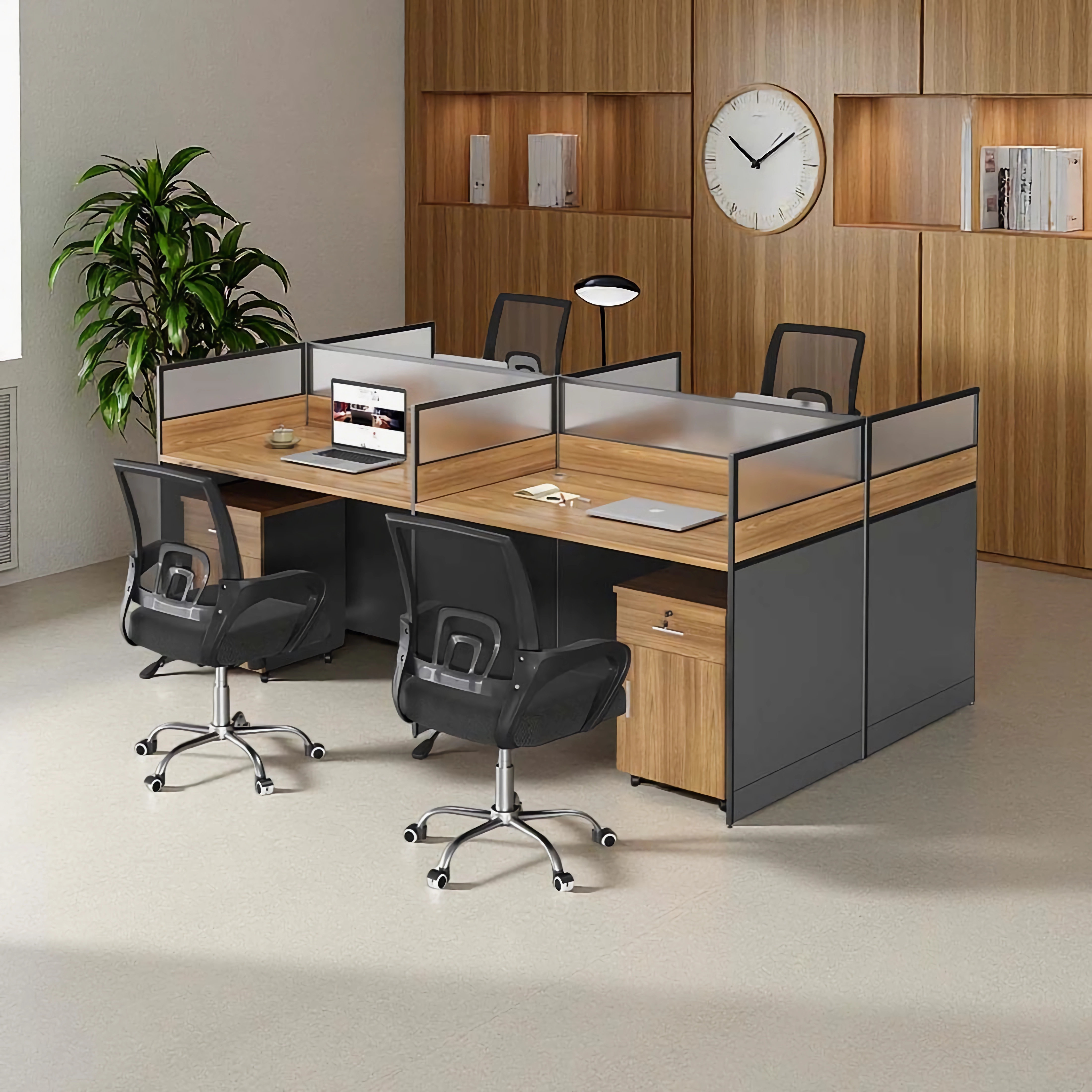 TAOKELAI 4-Person Benching Workstation | Wayfair