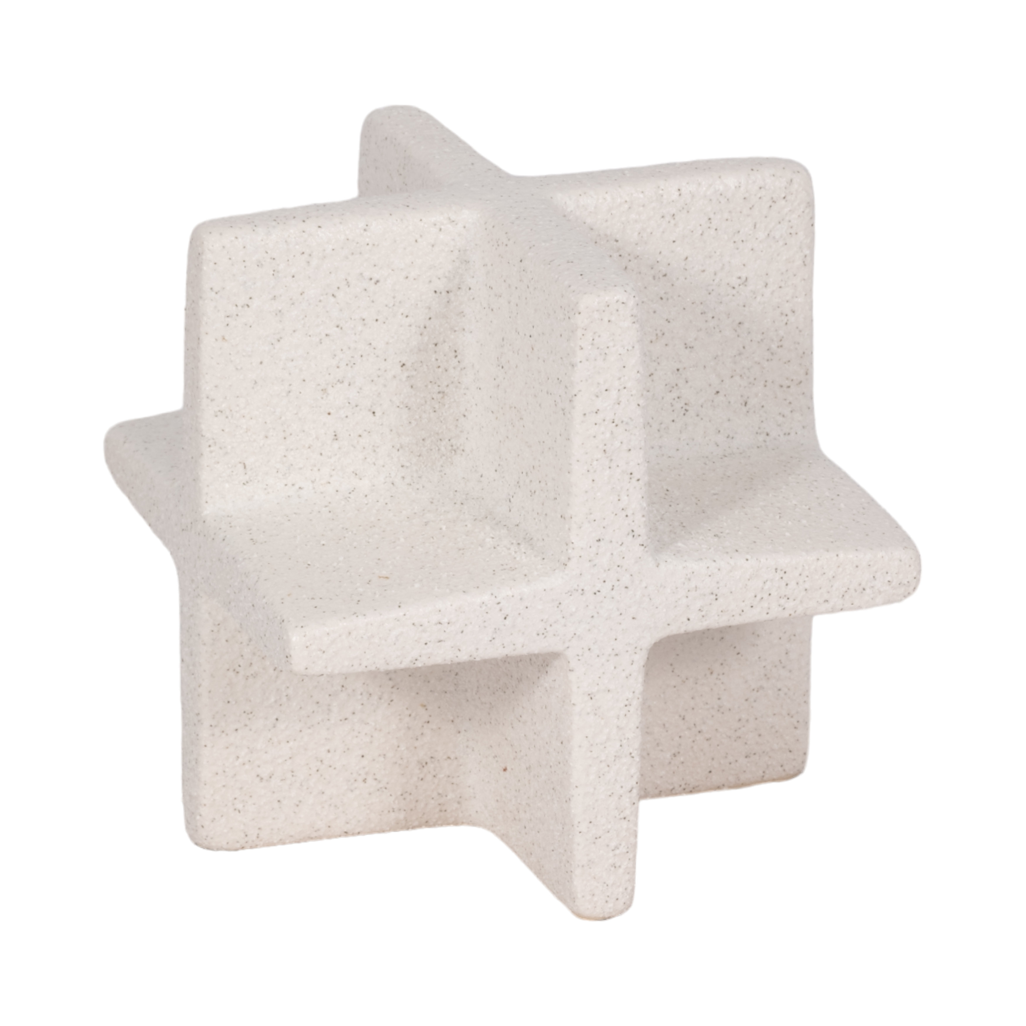 Wrought Studio™ White Ceramic 6-Inch Textured Square Geo Jack ...