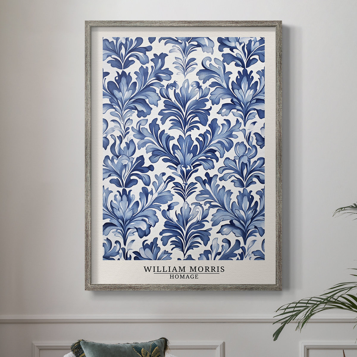 Alcott Hill® WM MORRIS Series DLXXXV Framed Print - Solid Wood | Wayfair