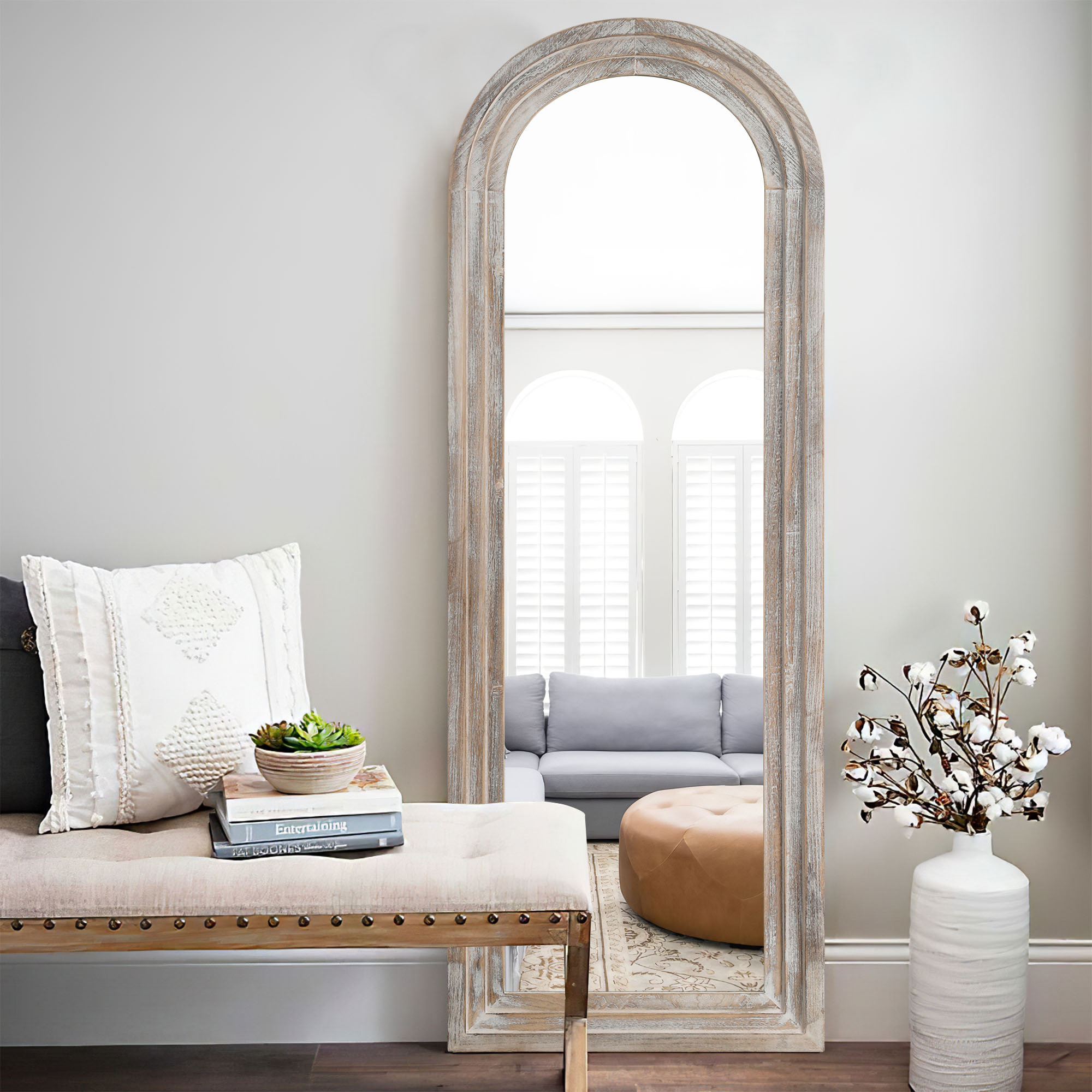 August Grove® Large Oversized Full Length Wall Mirror - and Bathroom ...