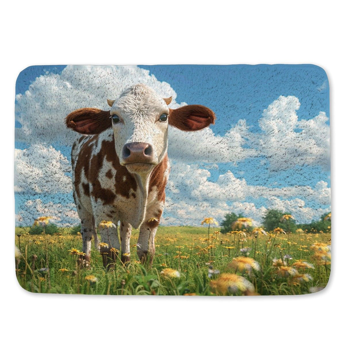 Union Rustic Cow Bath Mat Farm Bathroom Decor Cute Cattle | Wayfair