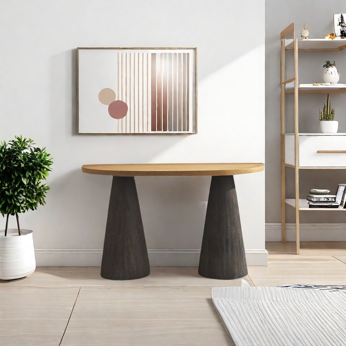 Liu's ink furniture Modern Minimalist Creative Console Table | Wayfair
