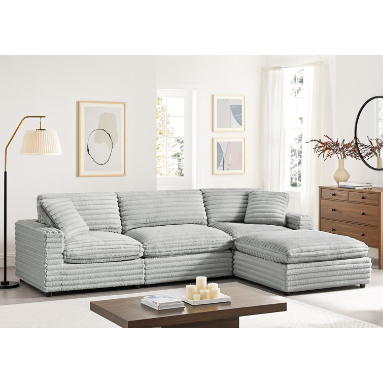 Mercer41 Hertel 4-Piece XL Chofa Sectional | Wayfair