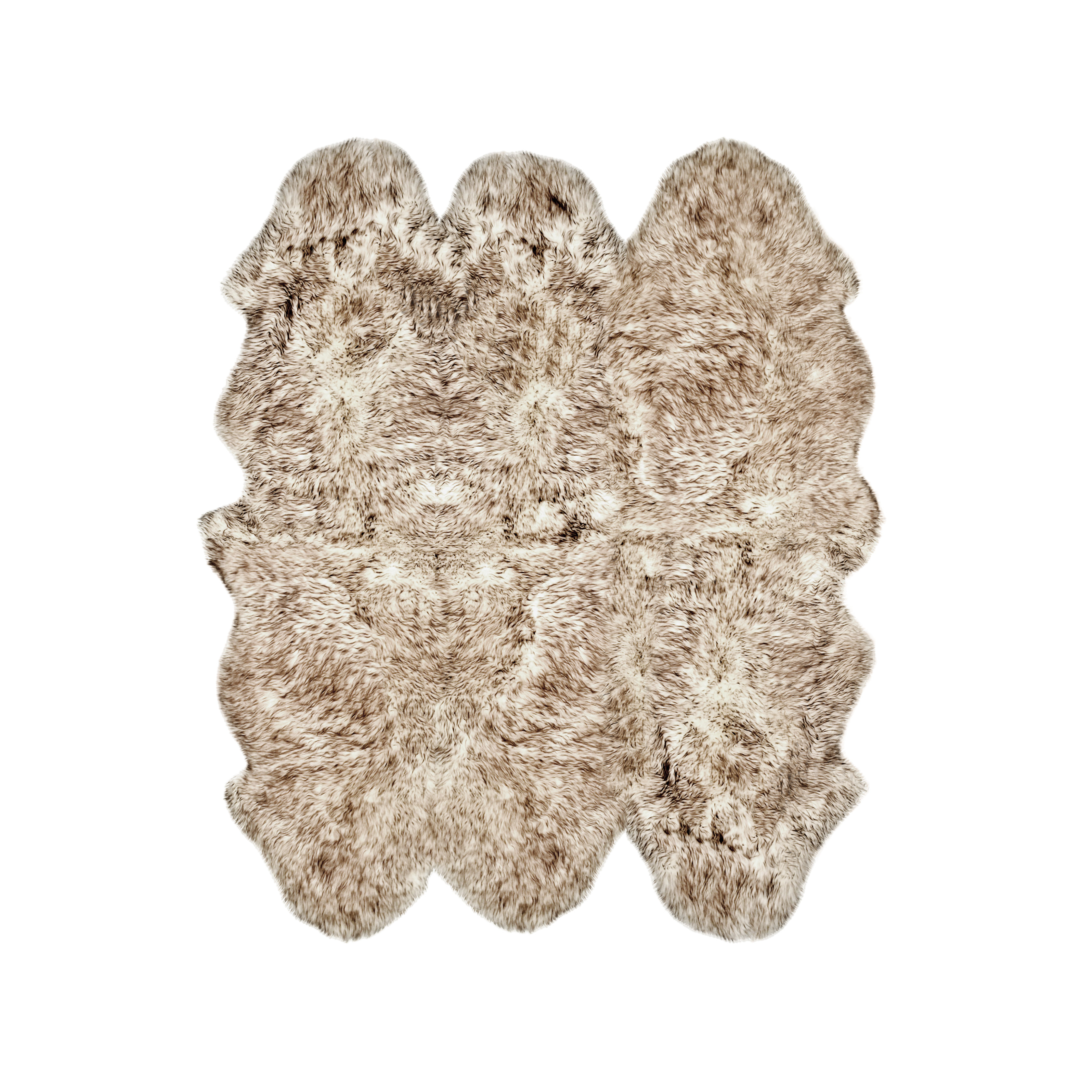 Natural Rugs Animal Print Handmade Sheepskin 5'3" x 5'9" Area Rug in ...