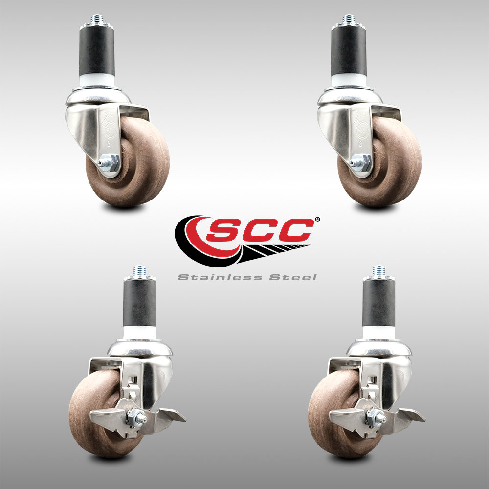 Service Caster 3.5 Inch 316SS High Temp Glass Filled Nylon 1-1/2 Inch ...