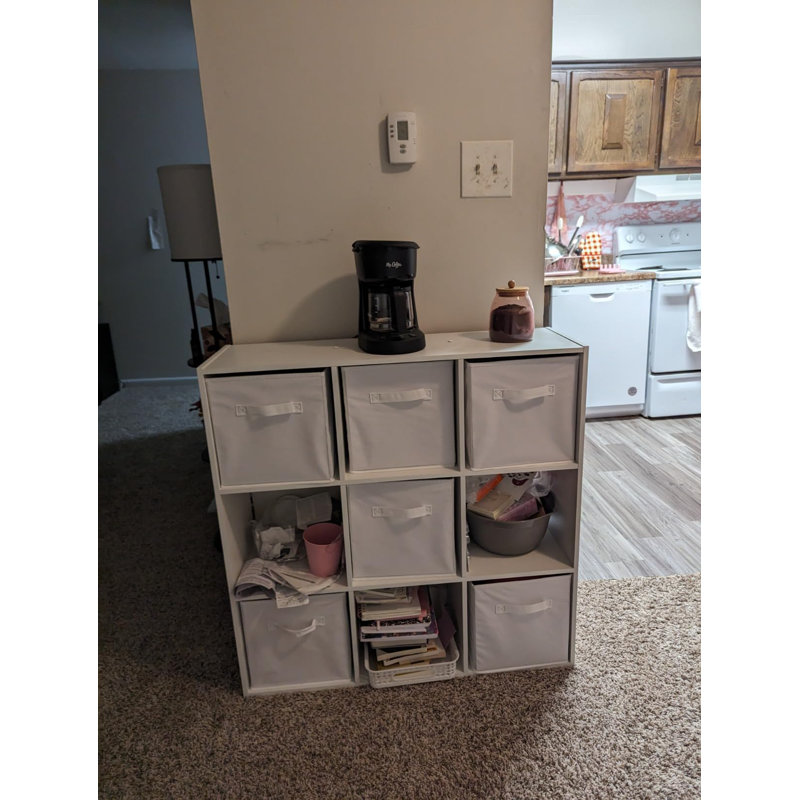 Latitude Run® Collapsible Fabric Storage Cubes Organizer with Handles ...