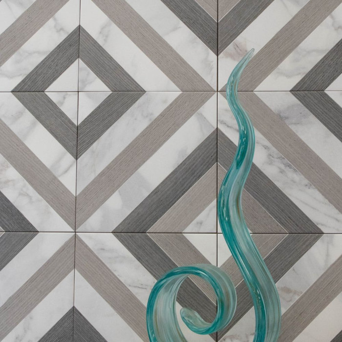 Long Island Mosaics & Tile Palace 8" x 8" Porcelain Patterned Wall ...
