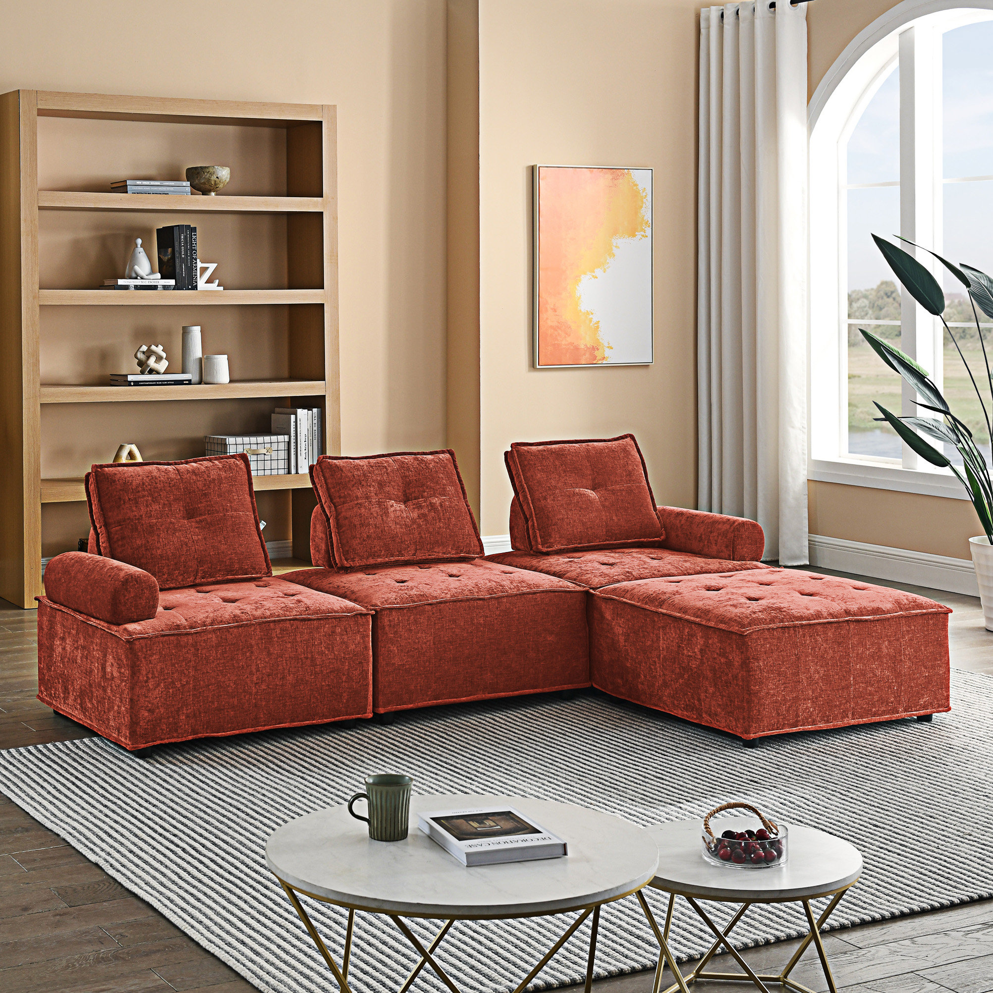 Fleur De Lis Living L-Shape Modular Sectional Sofa - Wayfair Canada