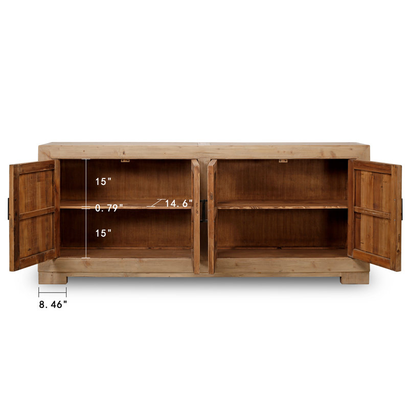 Lily's Living Capri 101'' Wide Pine Solid Wood Sideboard | Wayfair