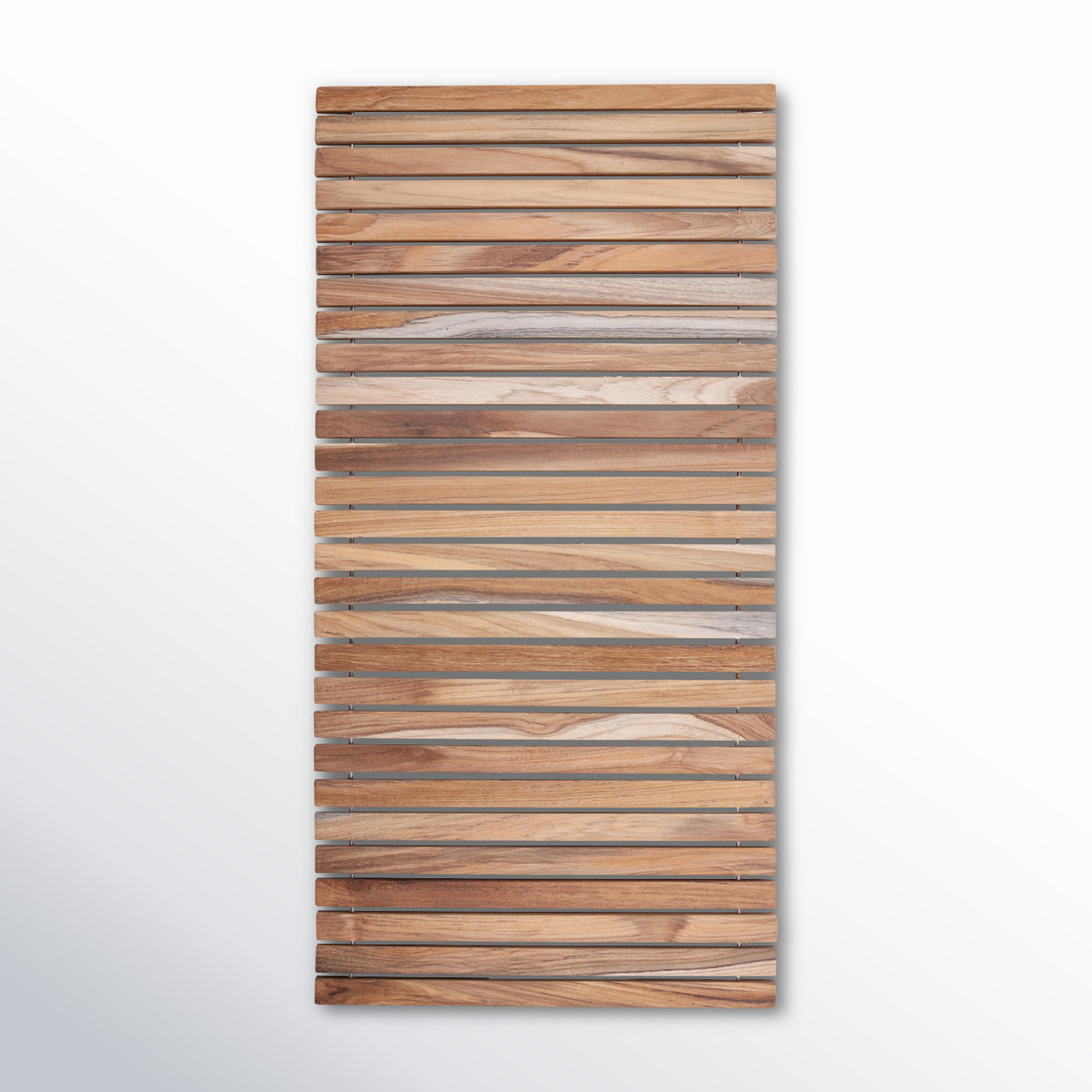 Nordic Style Premium Teak String Rectangle Teak and Wood Bath Mat ...