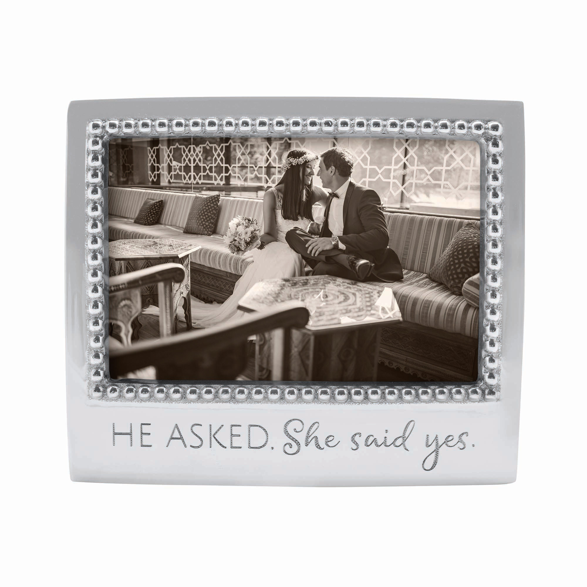 Mariposa Expressions He Asked. She said Yes Picture Frame | Perigold