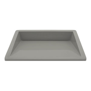 Marble-Lite 16'' Haze Gray Polymarble Rectangular Undermount Bathroom ...