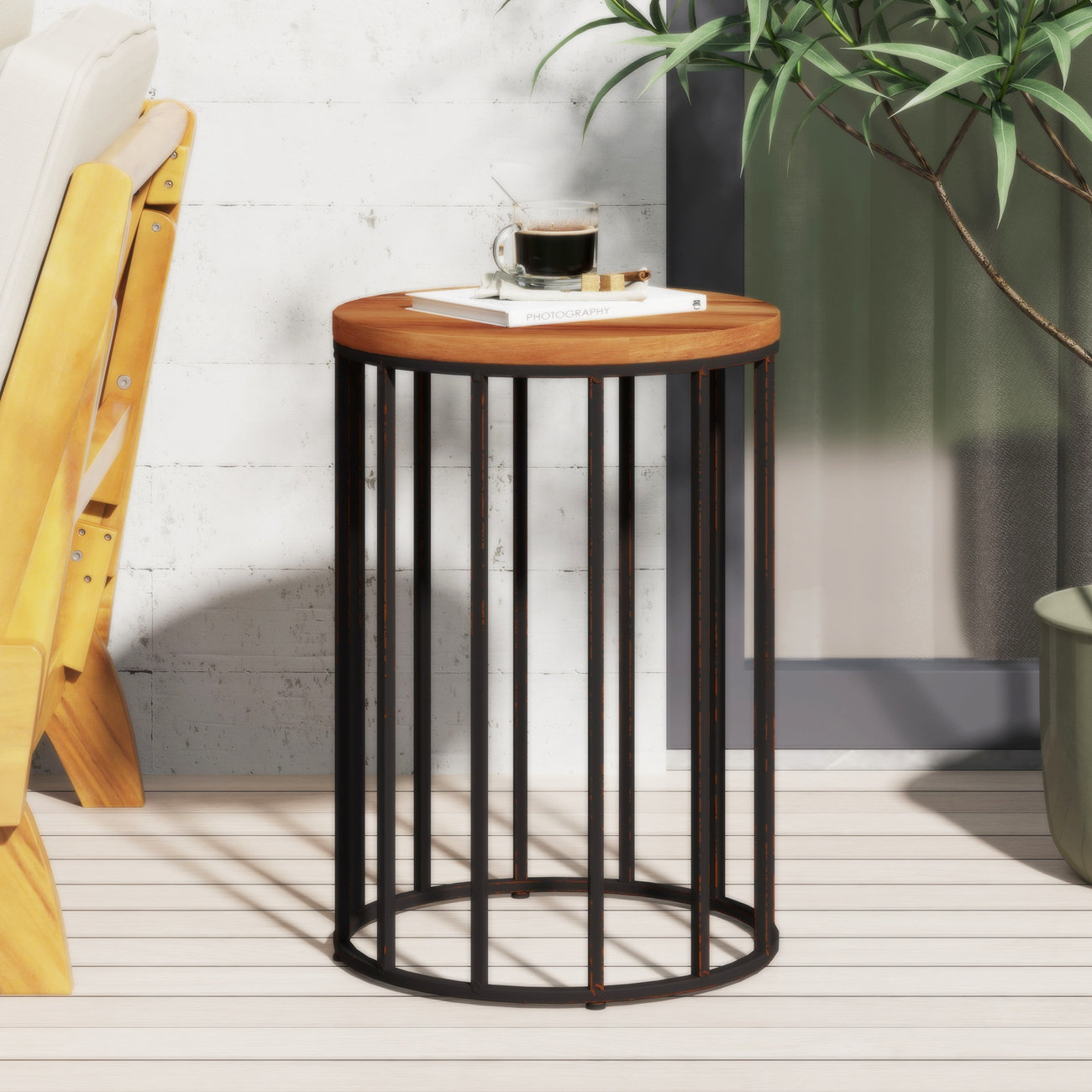 17 Stories Modern Farmhouse Side Table, Patio Table - Wayfair Canada