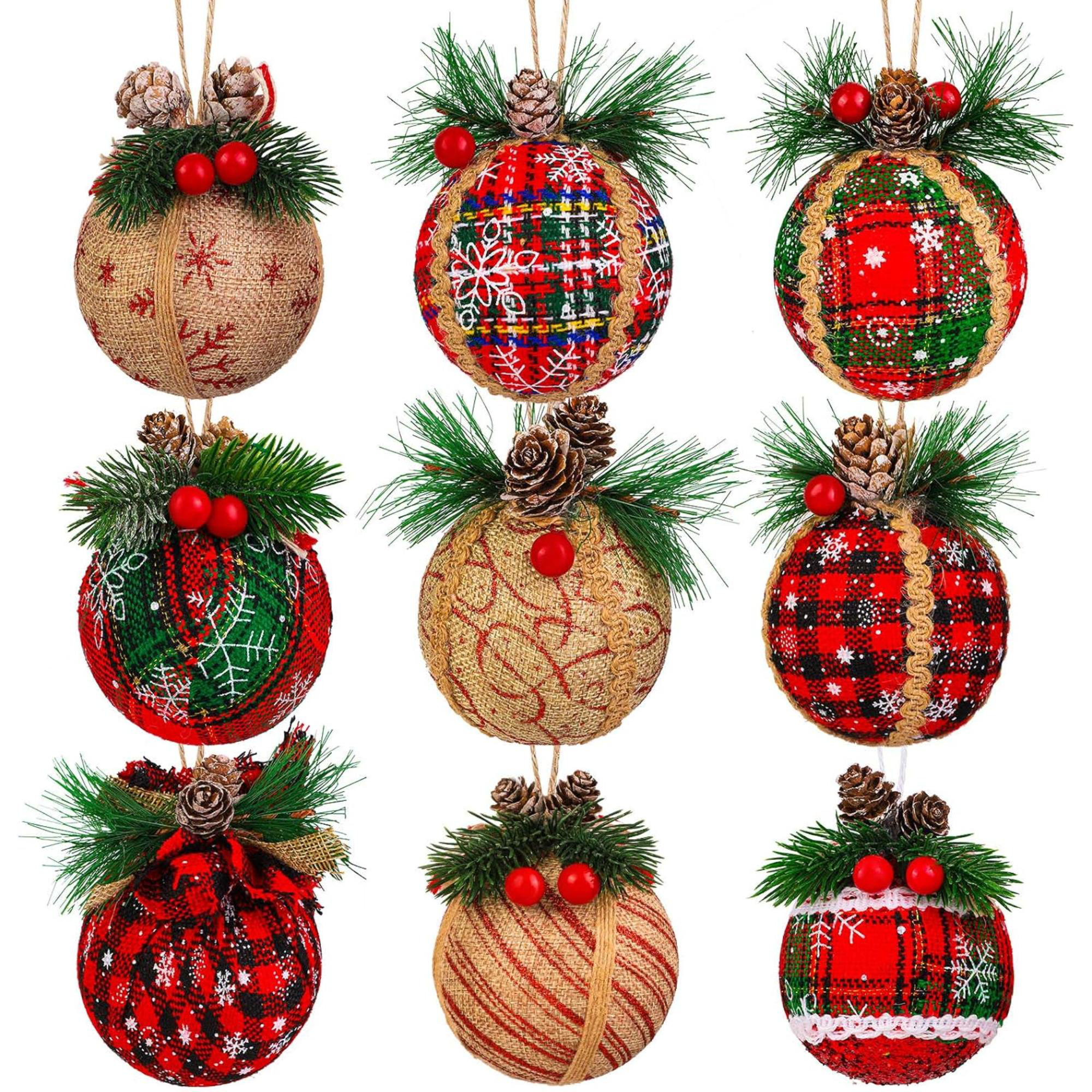 The Holiday Aisle® 9 Pieces Christmas Ball Ornaments Christmas Tree ...