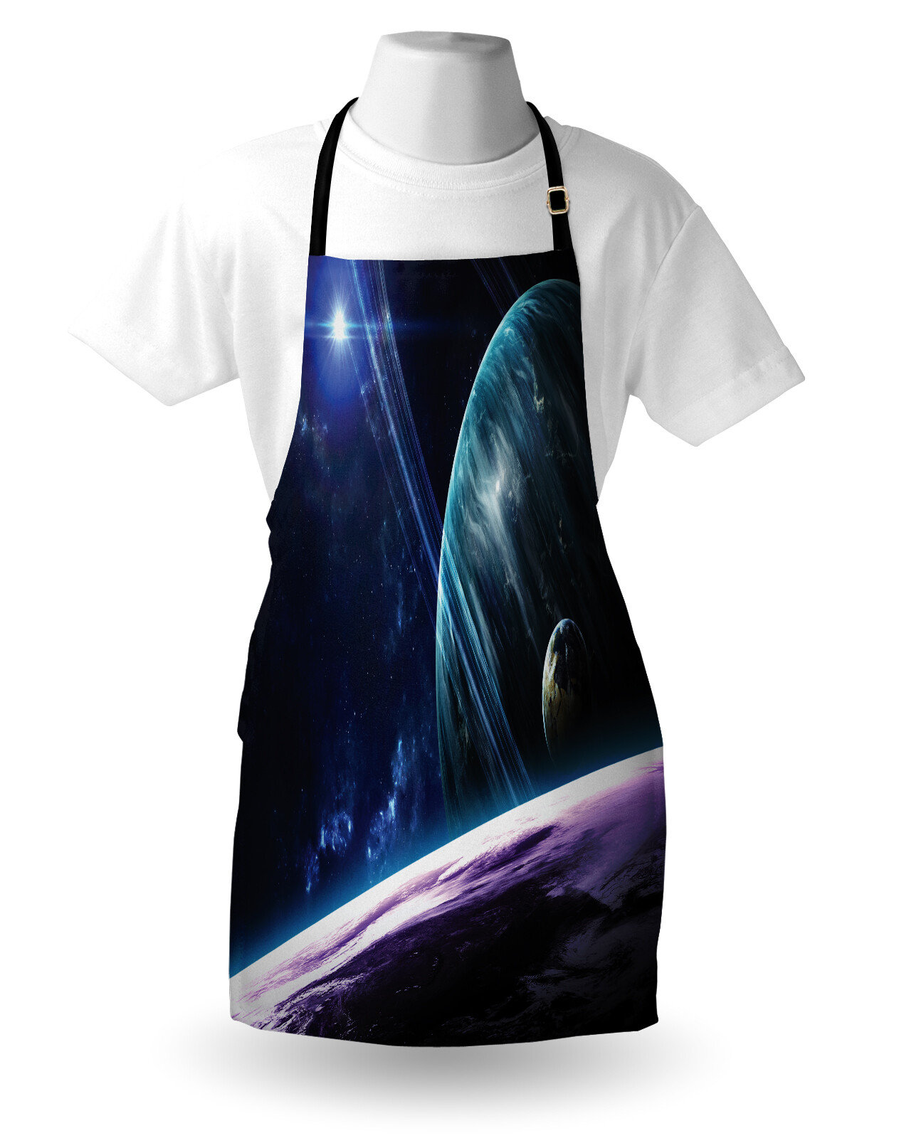 East Urban Home Space Apron Unisex, Universe with Planets, Adult Size ...