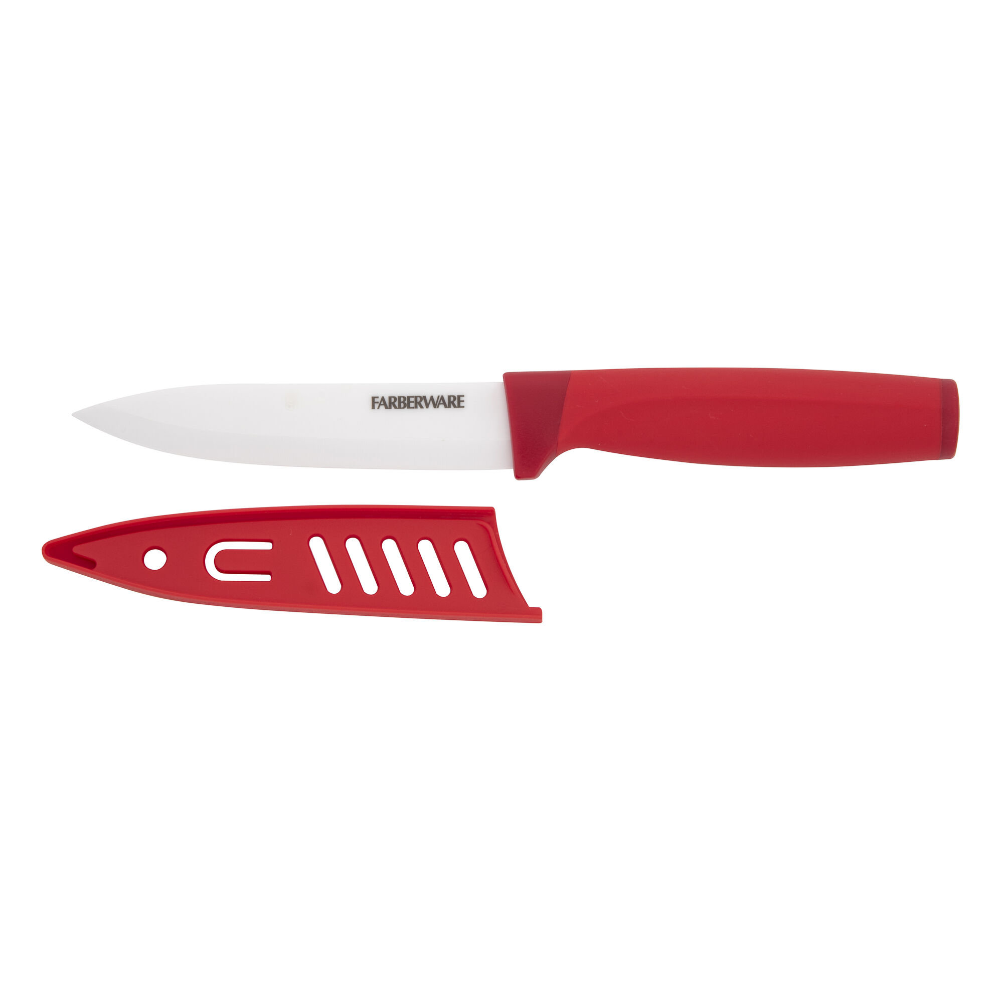 Farberware Ceramic 5-Inch Utility Knife With Custom-Fit Blade Cover ...