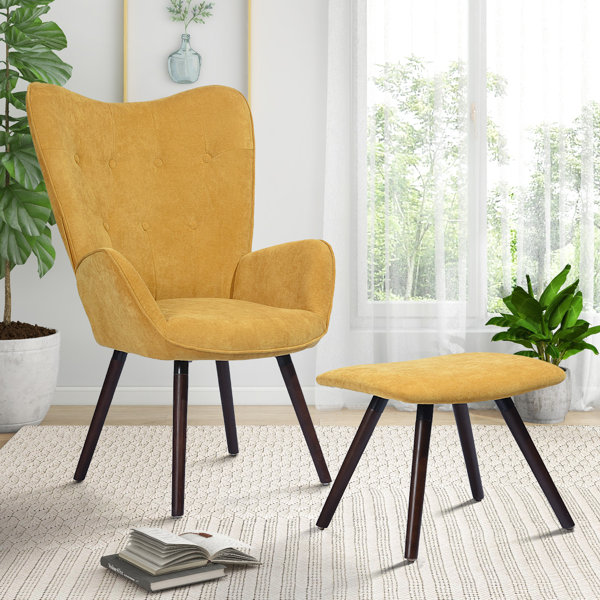Wade Logan® Cedrica 26.6" Wide Tufted Velvet Armchair & Reviews | Wayfair