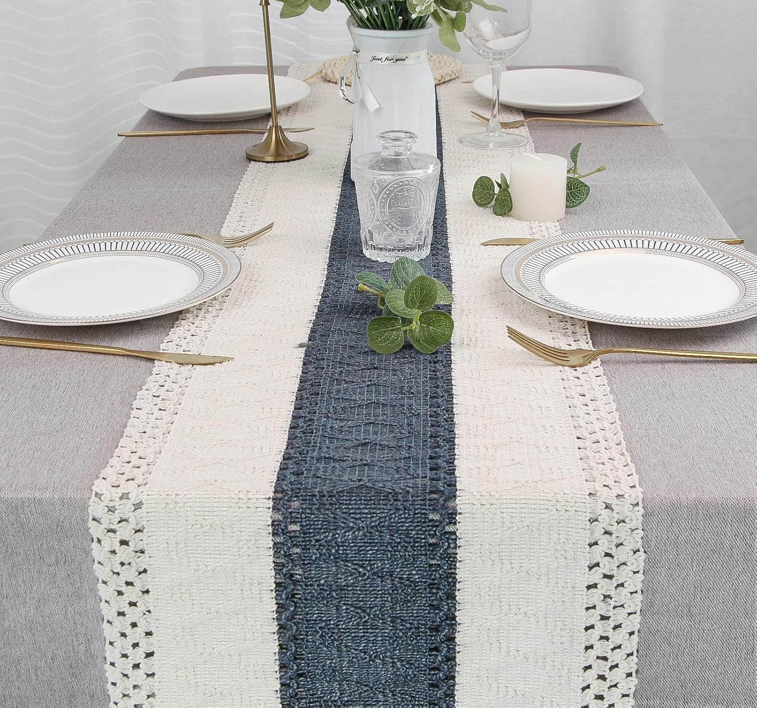 Foundry Select Rustic Macrame Runner with Tassels | Wayfair