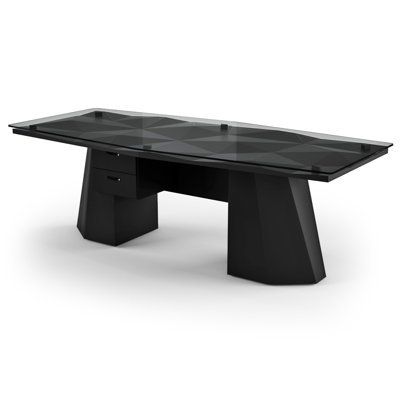 Arditi Collection Diamond Glass Desk | Perigold