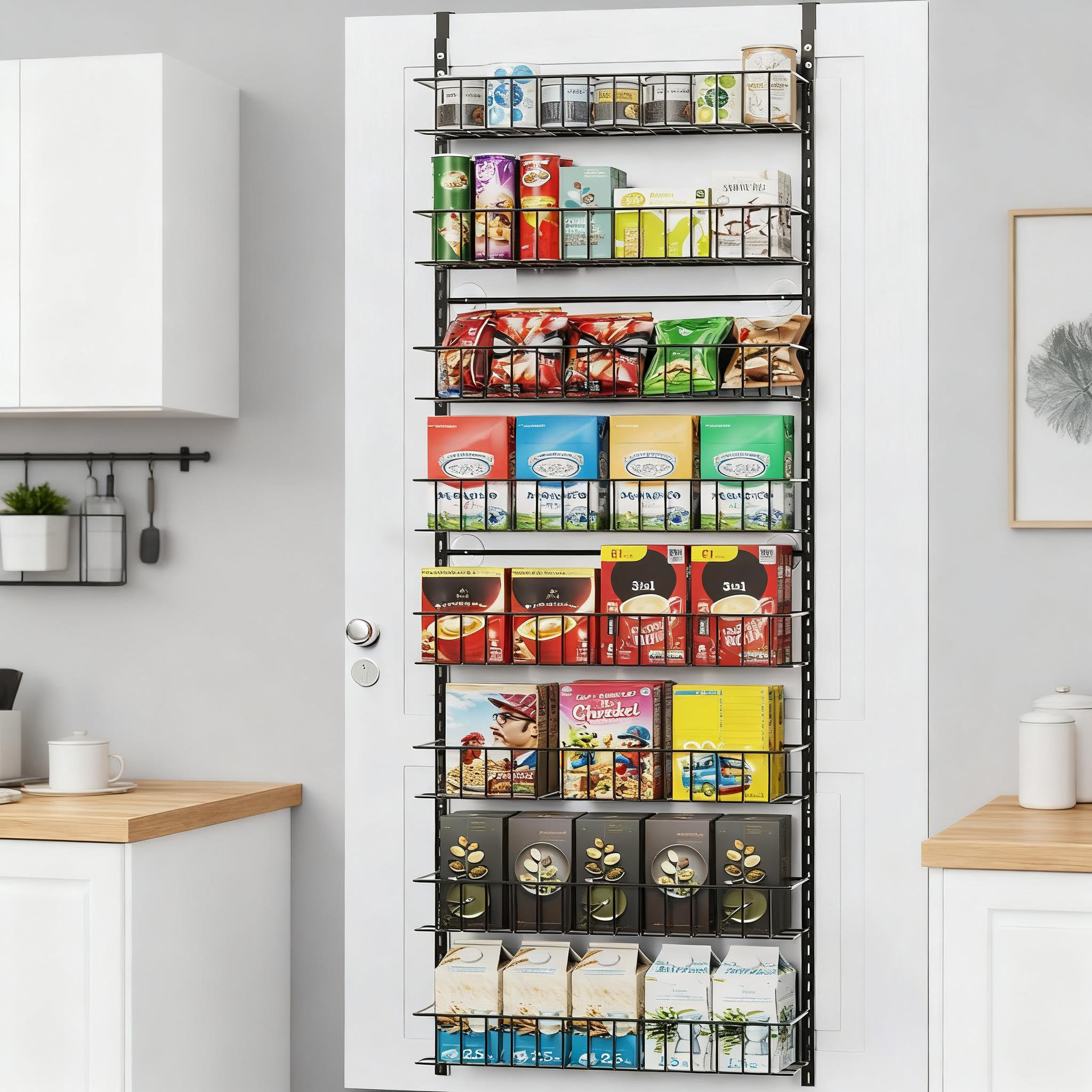 Mint Pantry Over The Door Pantry Organizer Rack, 8-Tier Hanging Spice ...