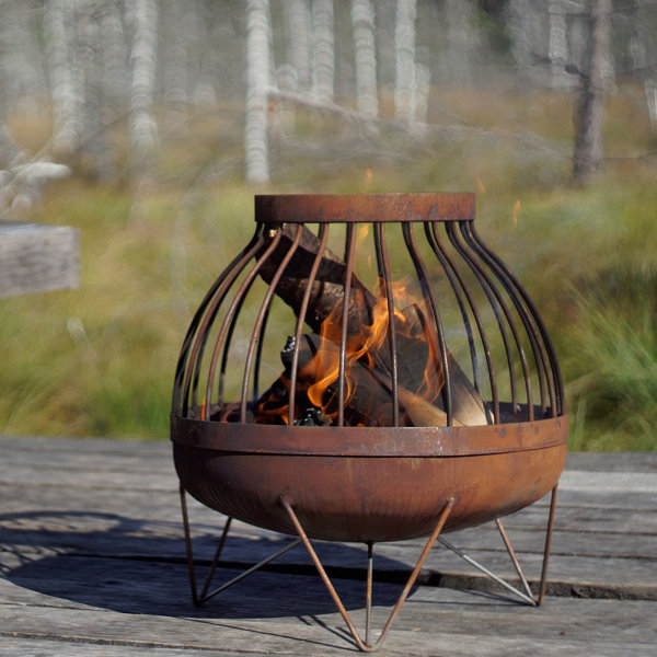 Ebern Designs Rector Solid Steel Wood Burning Fire Pit | Wayfair