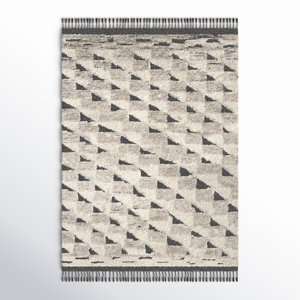 AllModern Benjamin Hand Knotted Natural/Black Area Rug | Wayfair