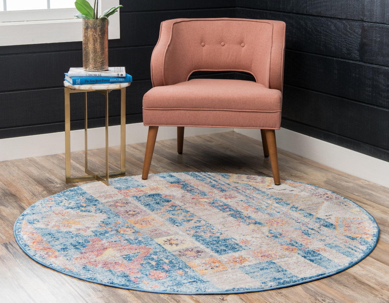 Langley Street Leanora Southwestern Blue Area Rug & Reviews - Wayfair ...