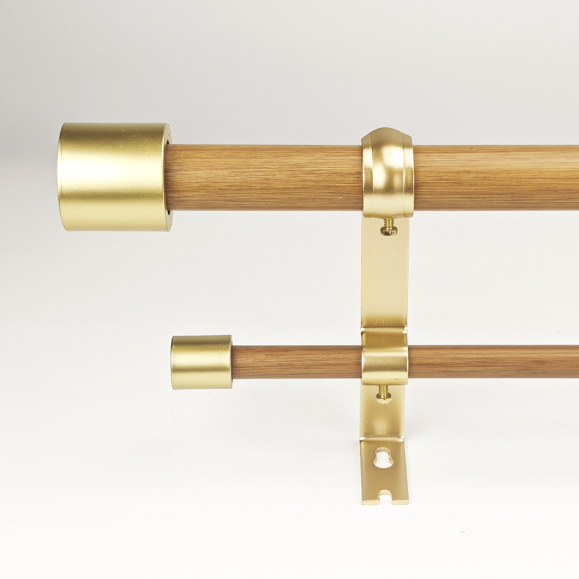 Latitude Run® Adjustable 1-1/8 Dia Double Window Treatment Curtain Rods ...