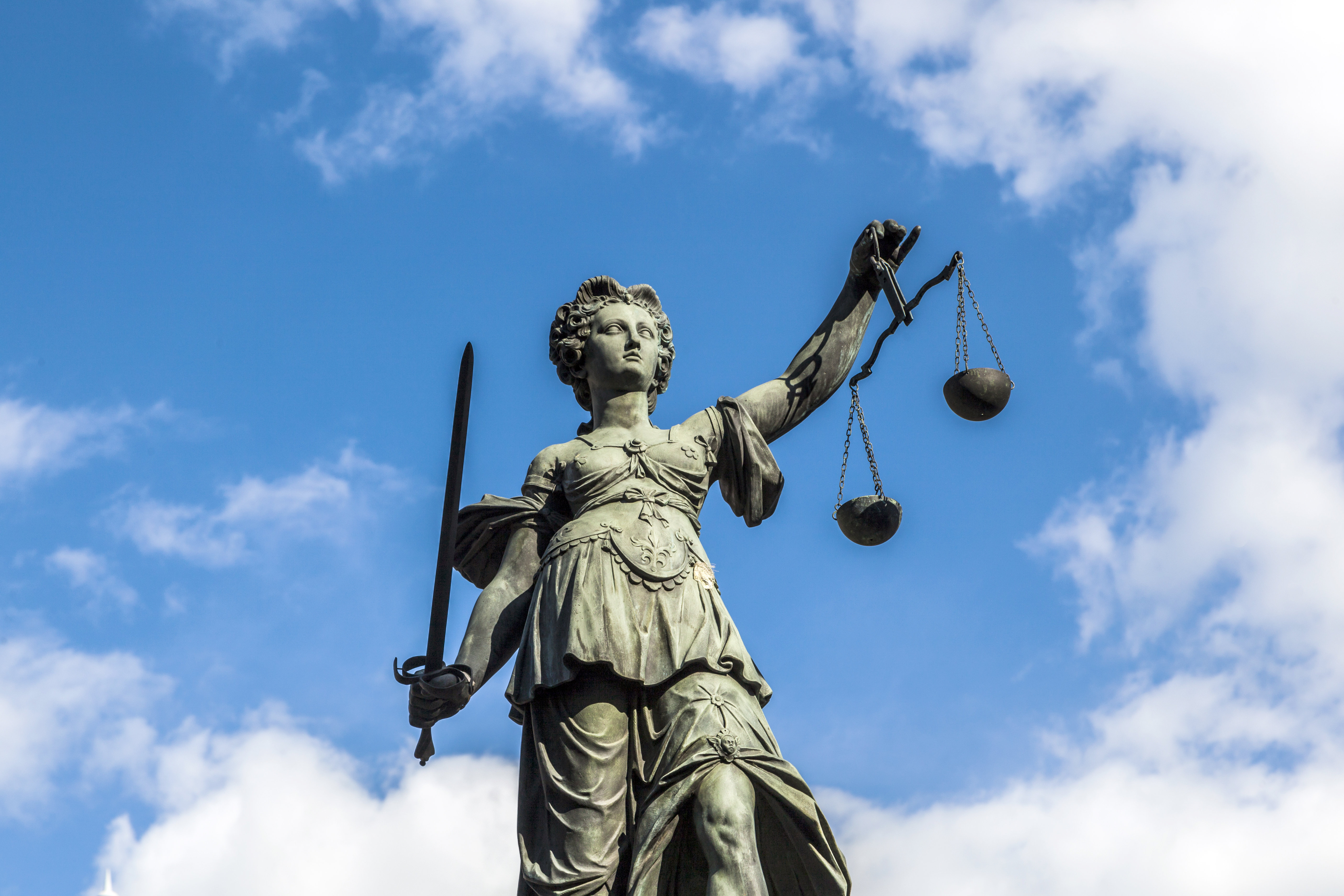 Hokku Designs Justitia, a Monument in Frankfurt - Wrapped Canvas ...