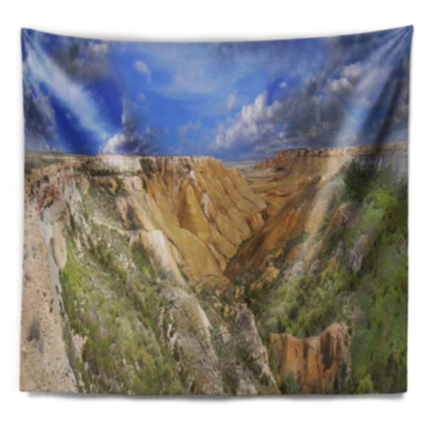 East Urban Home Tapisserie en polyester canyon on pentes de plateau ...