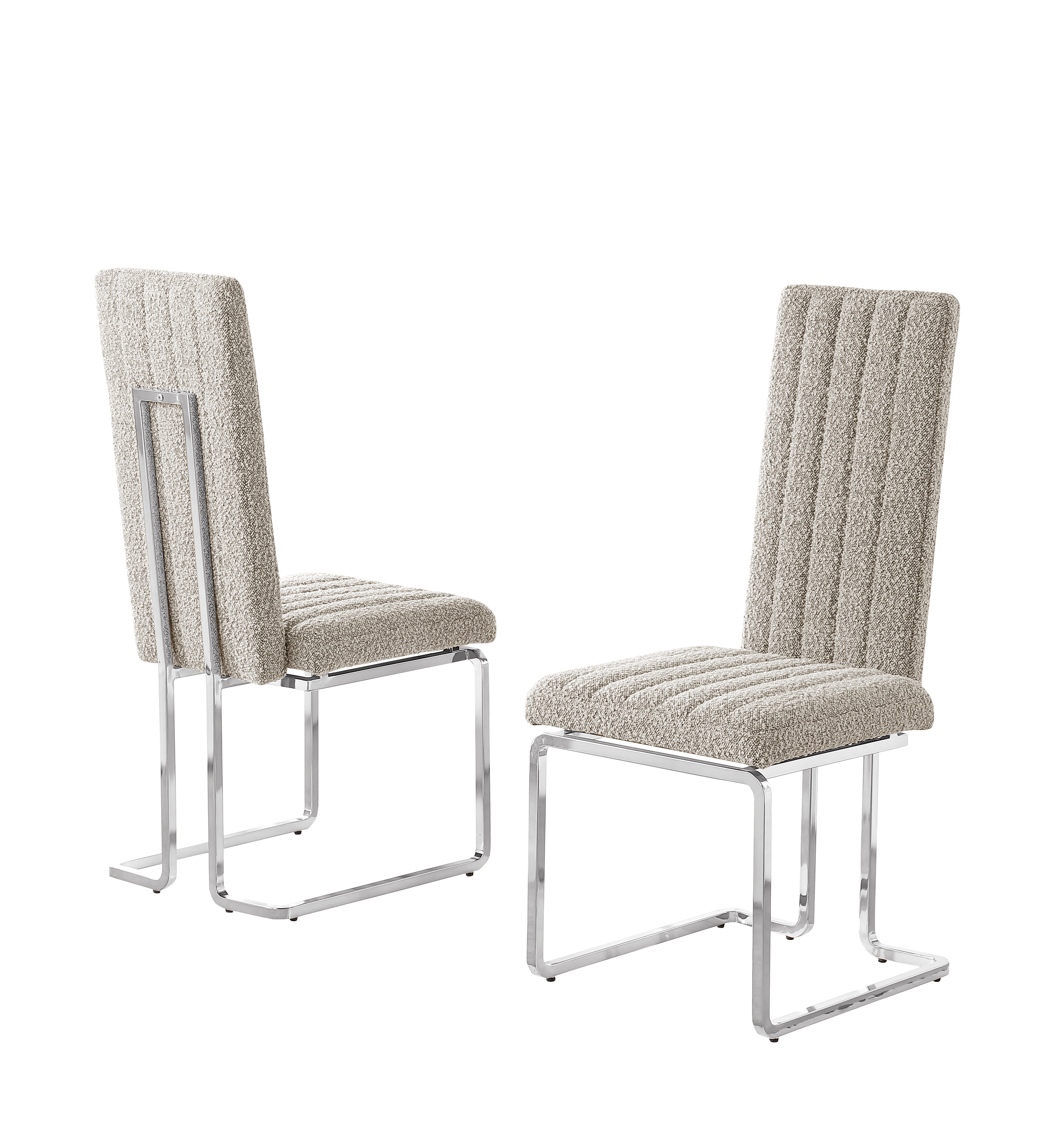 Orren Ellis High Class Boucle Fabric Side Chairs With Frame | Wayfair
