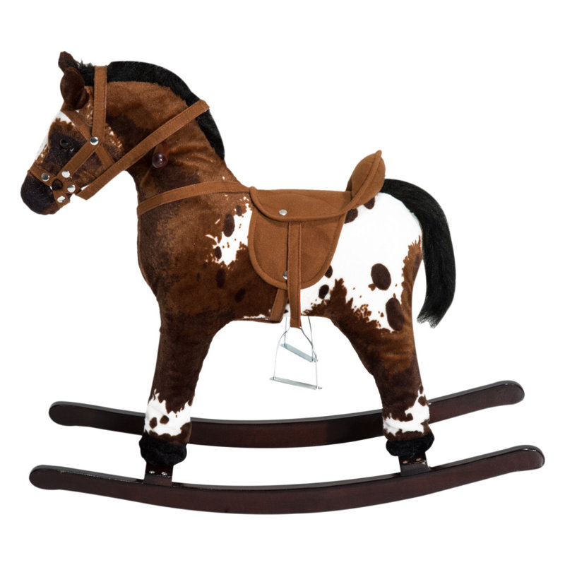Qaba Plush Ride On Rocking Horse & Reviews | Wayfair