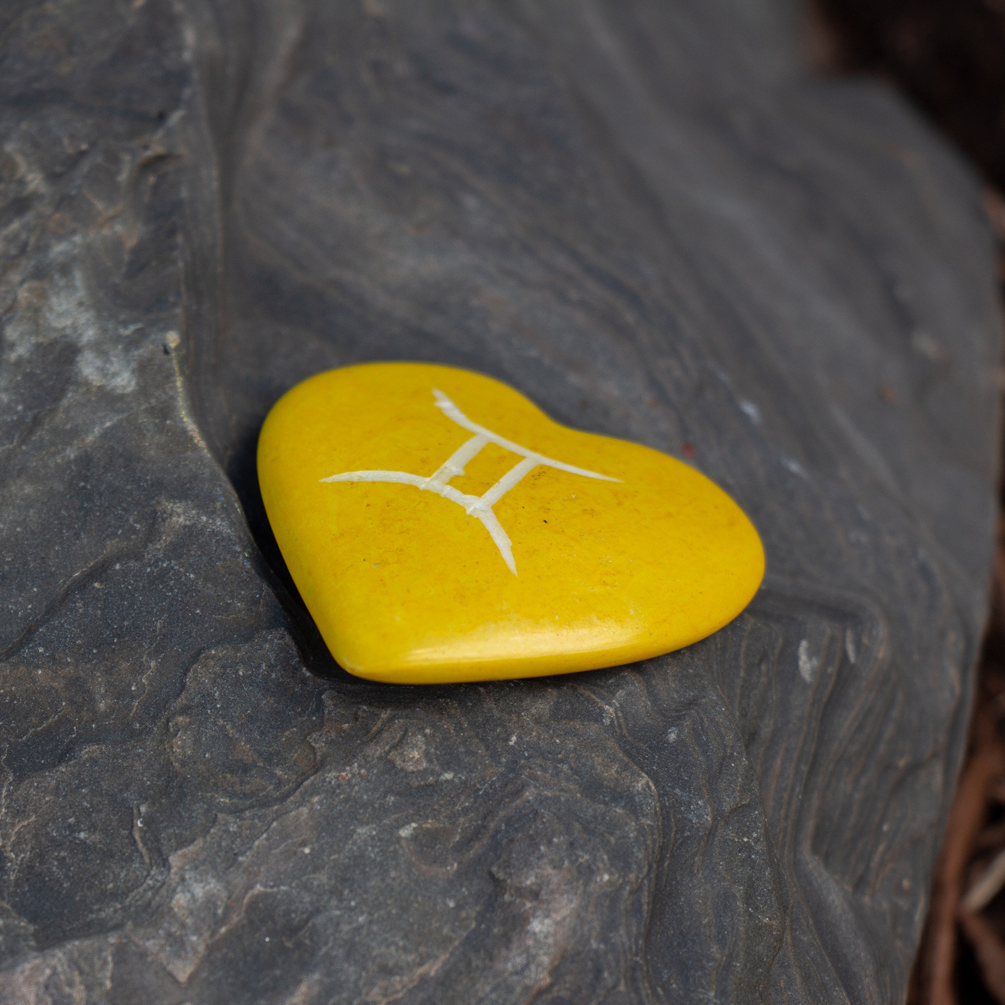 Trinx Handcarved Zodiac Kisii Soapstone Hearts, Set Of 5: GEMINI | Wayfair