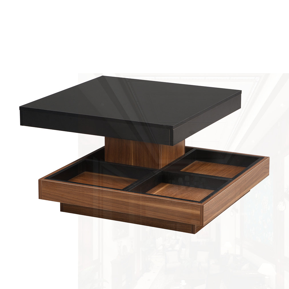 Ebern Designs Modern Square Rotating Coffee Table | Wayfair