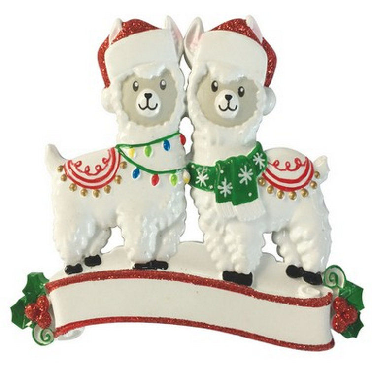 The Holiday Aisle® Llama Family Hanging Figurine Ornament | Wayfair