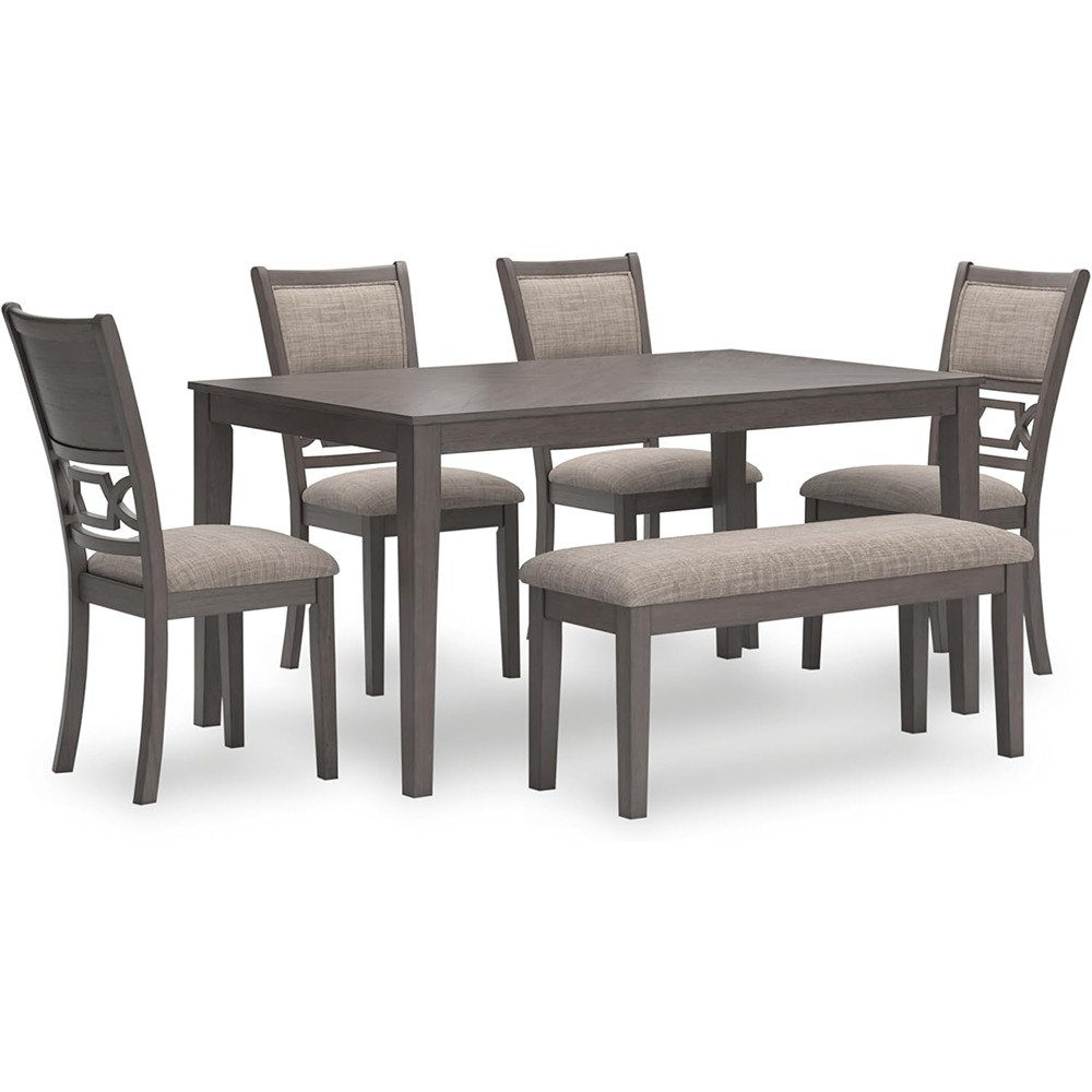 Latitude Run® Modern Diamond Patterned Dining Table With 4 Upholstered ...