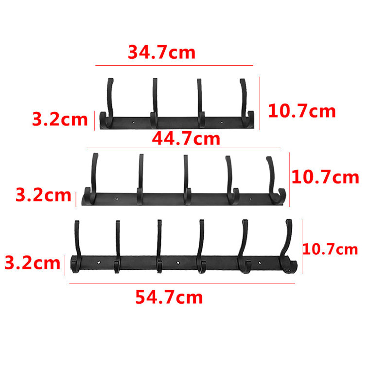 Borough Wharf Ahmaud Steel 6 - Hook Wall Mounted Coat Rack | Wayfair.co.uk