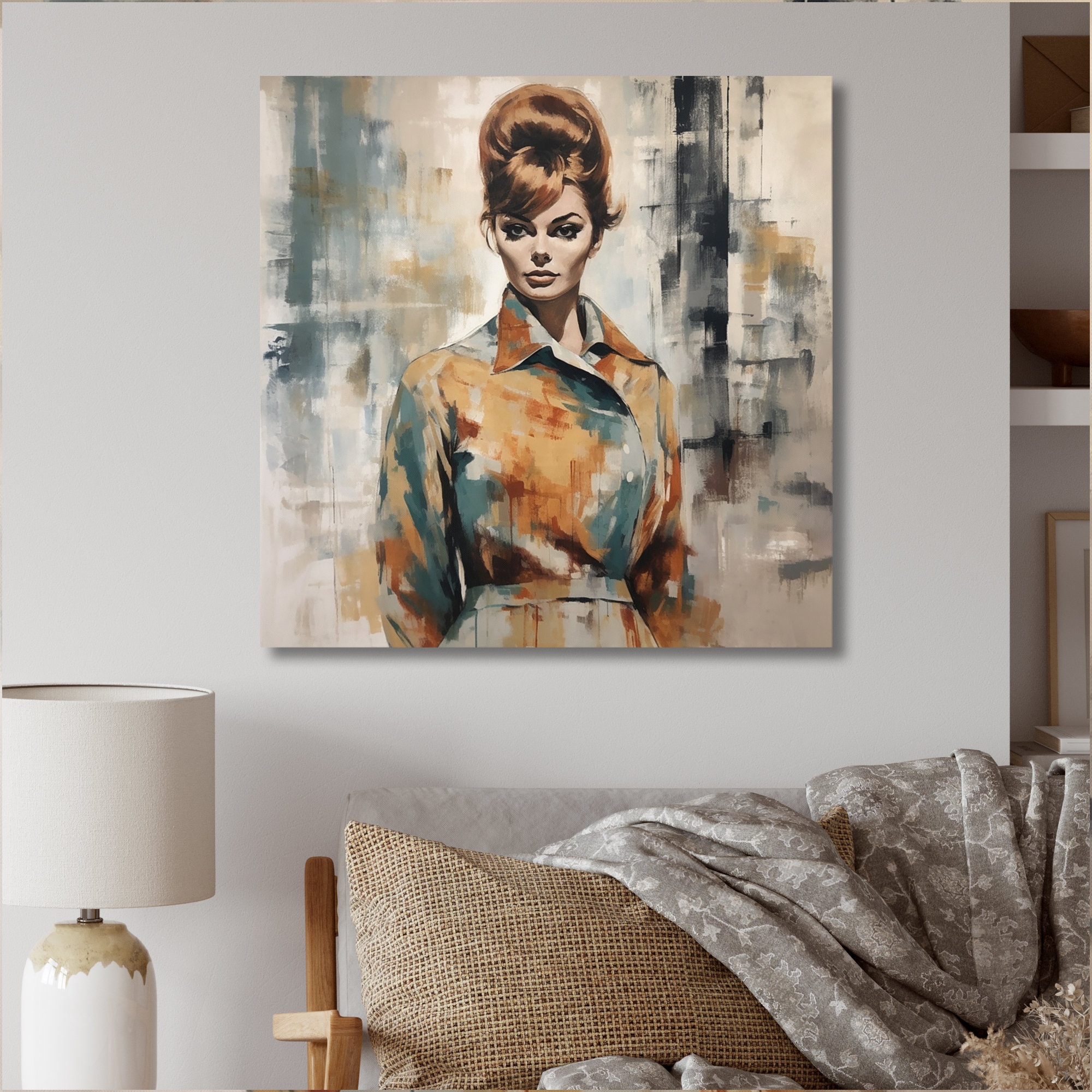 House of Hampton® Mid Century Female Fashion II On Canvas Print | Wayfair