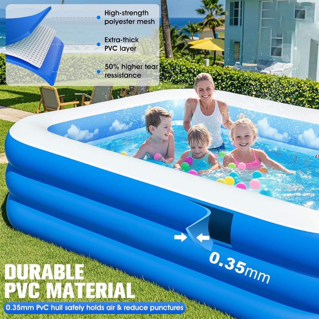 DESIGN SHOP BY SHELL Inflatable Pool With Canopy,Upgraded Inflatable ...