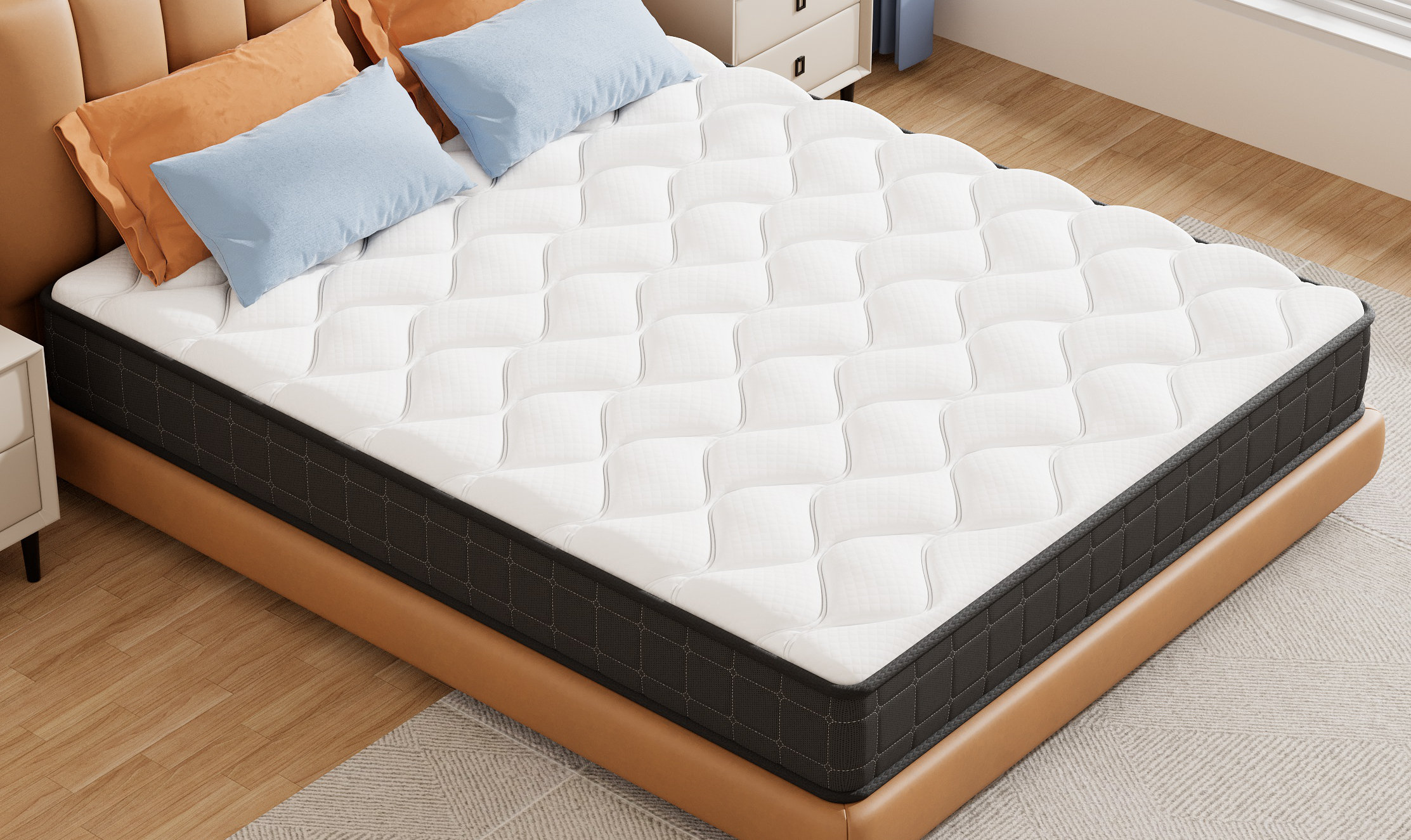 Alwyn Home 6 Inch Hybrid Mattress Bed in a Box, Memory Foam and ...