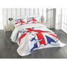 Ambesonne Union Jack Bedspread Set Country Map Flag Violet Blue Red ...