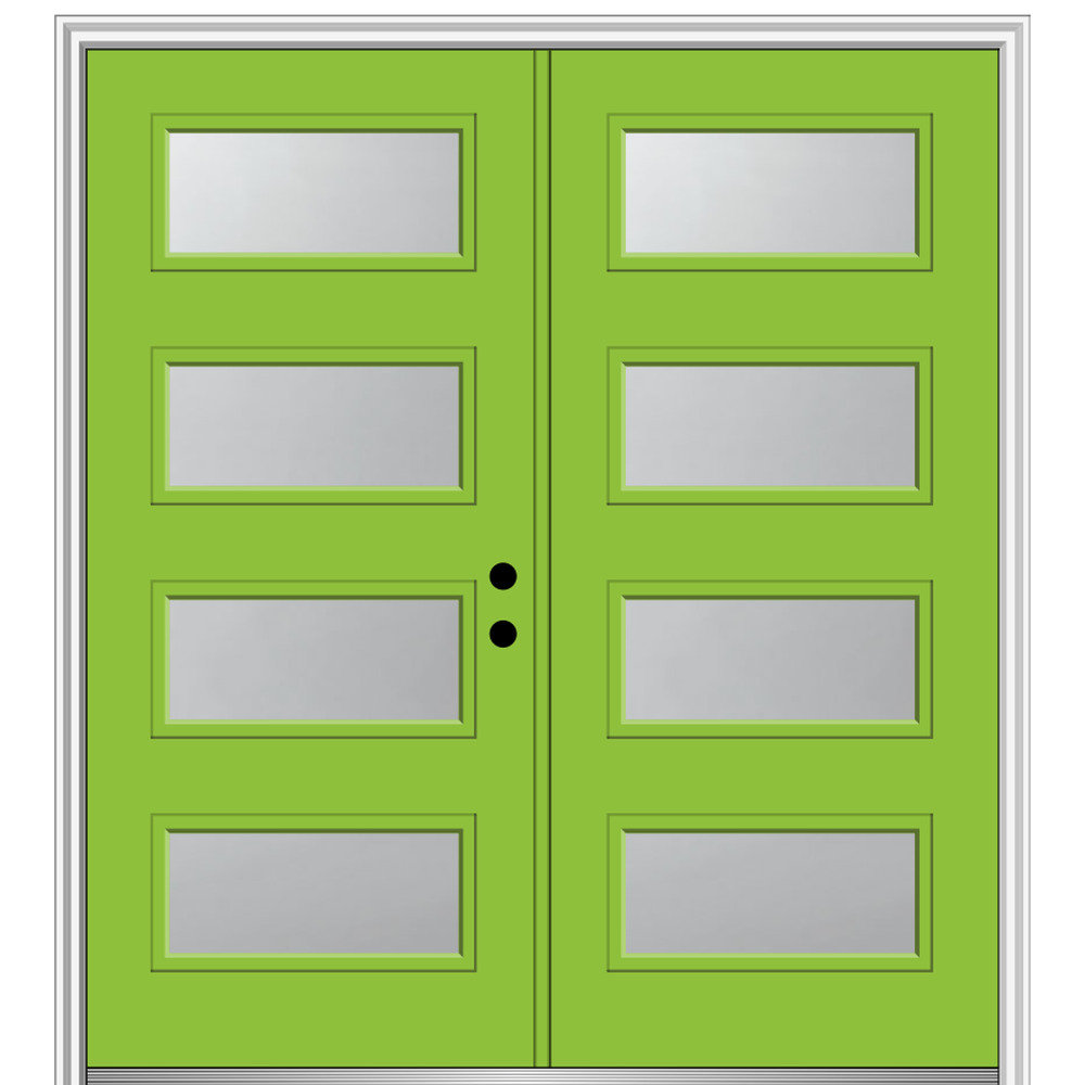 Verona Home Design Double Ready to Install Fiberglass Prehung Front ...